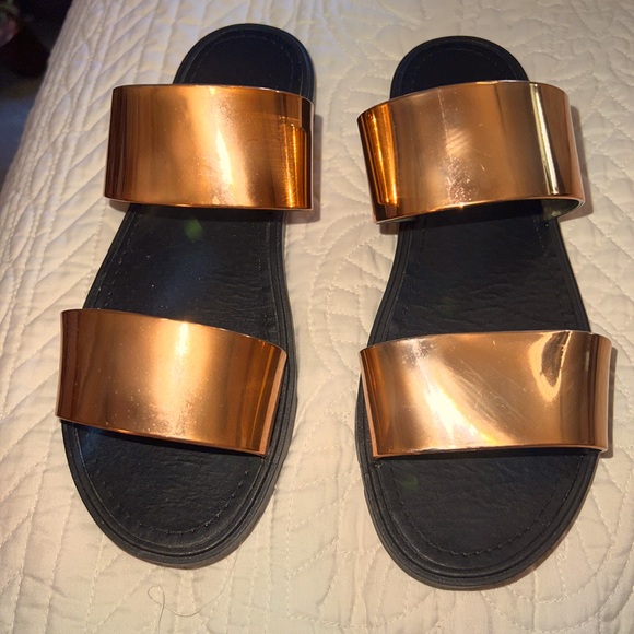 Shoes | Copper Sandalslides | Poshmark